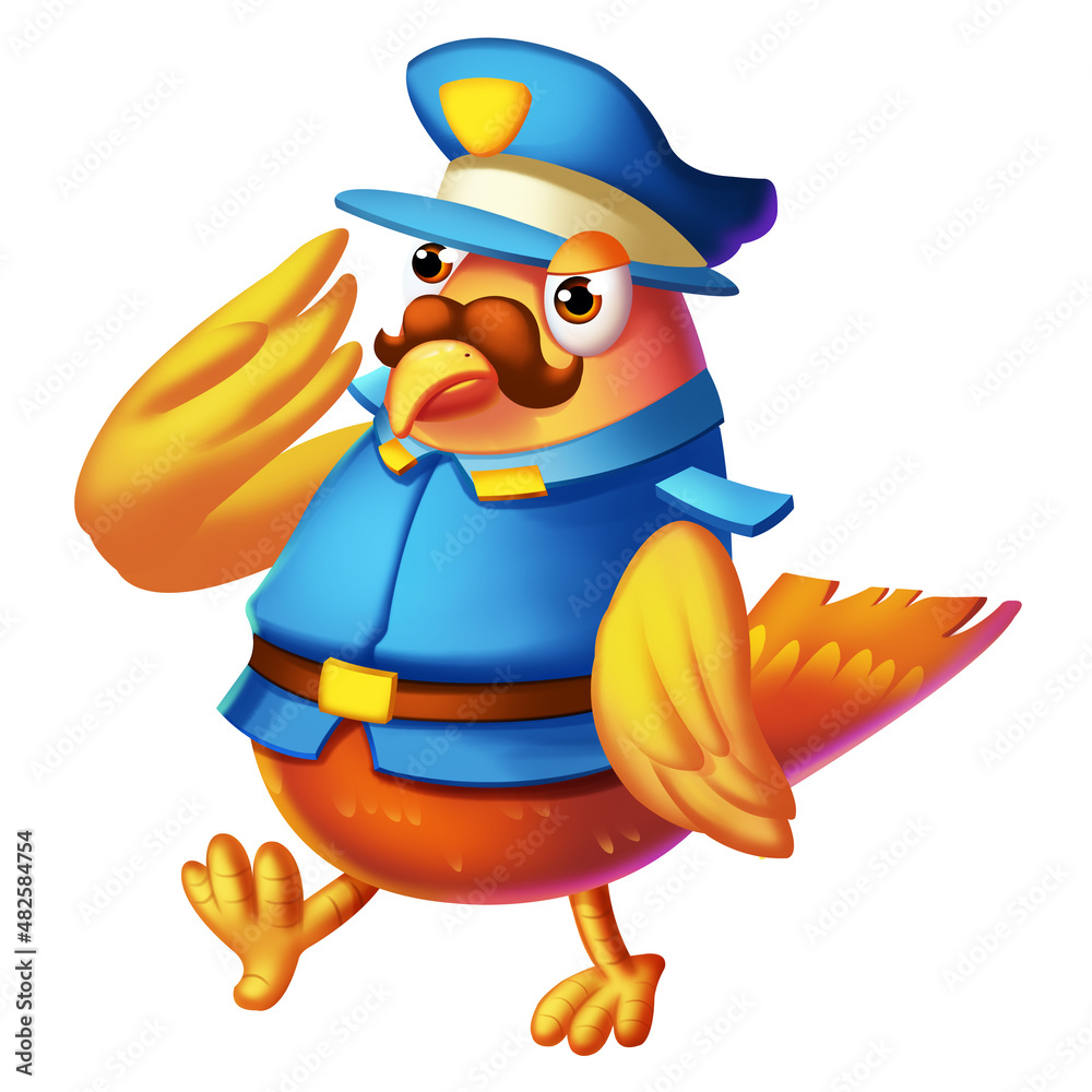 Rooster Police. Realistic Fantastic Characters. Fantasy Nature Animals ...