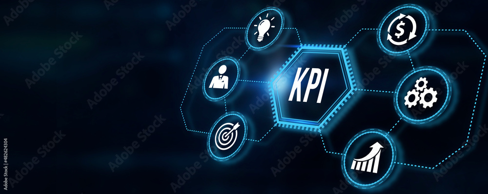 Internet, business, Technology and network concept. KPI Key Performance ...