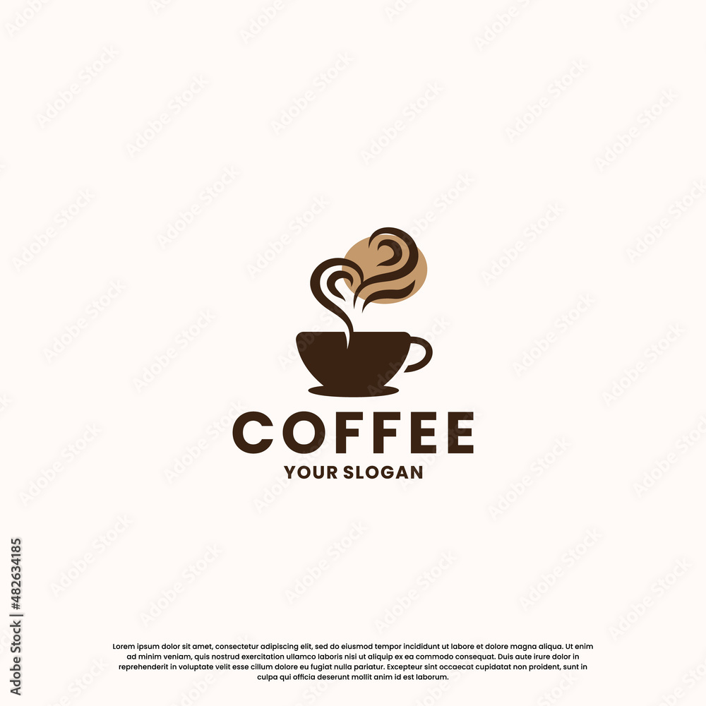 vintage coffee logo design. retro coffee shop logo. Stock Vector ...