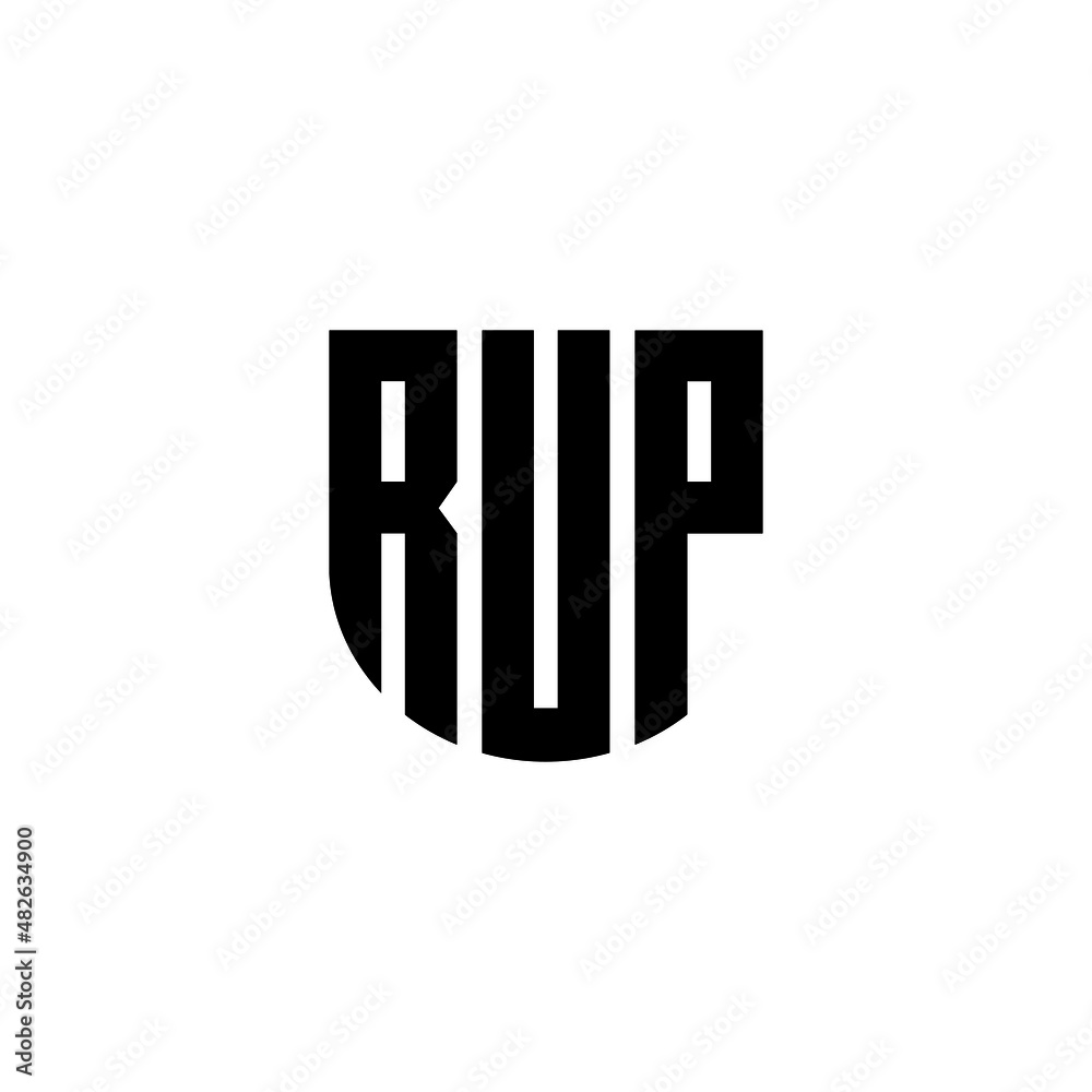 RUP letter logo design with white background in illustrator, vector logo modern alphabet font ...