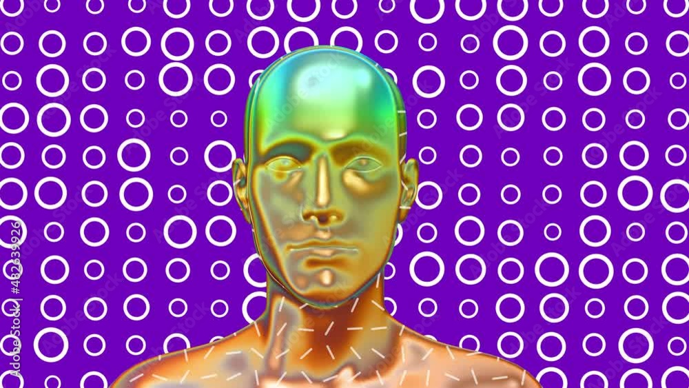 Human body abstract art concept with geometric shapes. Realistic 3d ...