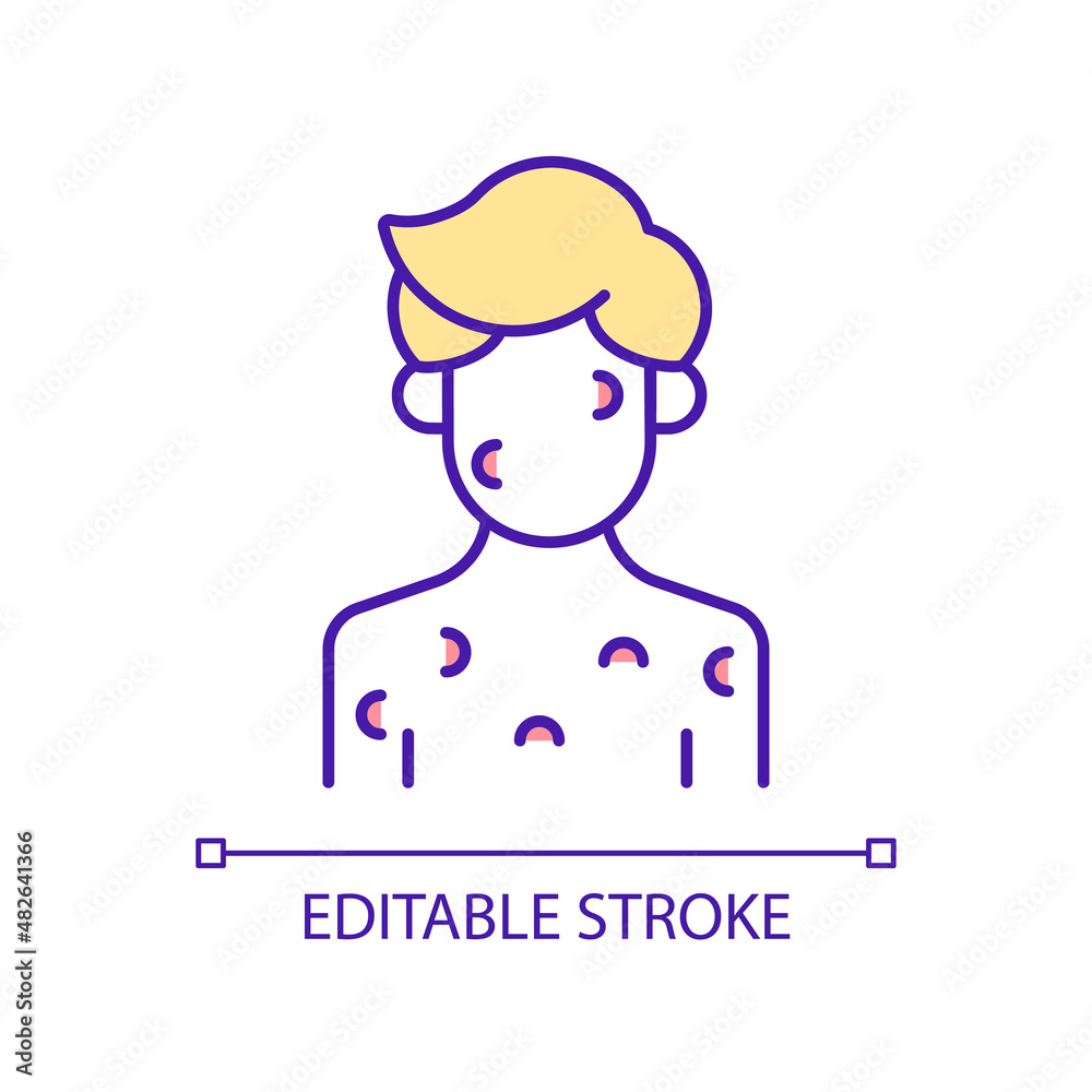 Skin Disorder RGB Color Icon Sign And Symptom Of Disease skin-disorder-rgb-color-icon-sign-and-symptom-of-disease
