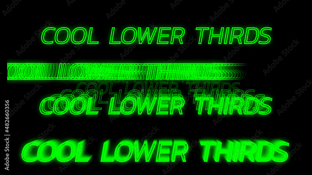 Cool Glow Multi Text Lower Thirds Stock Template | Adobe Stock