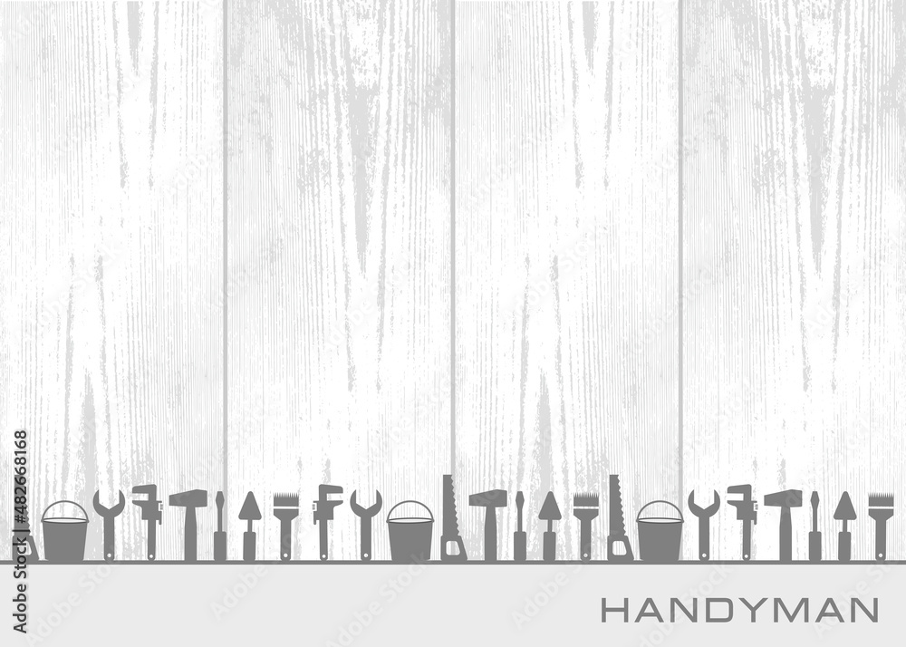 Professional handyman services. Vector banner template with tools ...