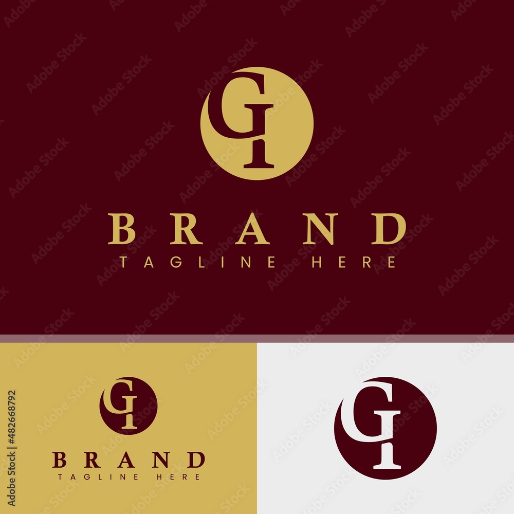 Letter GI Monogram Logo Stock Vector | Adobe Stock