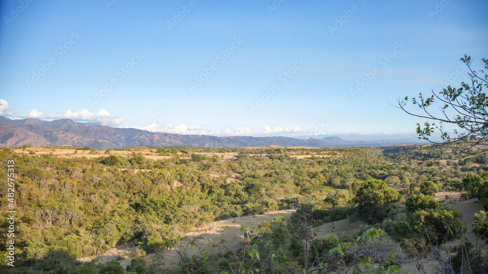 CRATER OF AN EXTINCT VOLCANO ON THE SOUTH SIDE OF THE CENTRAL MOUNTAIN ...
