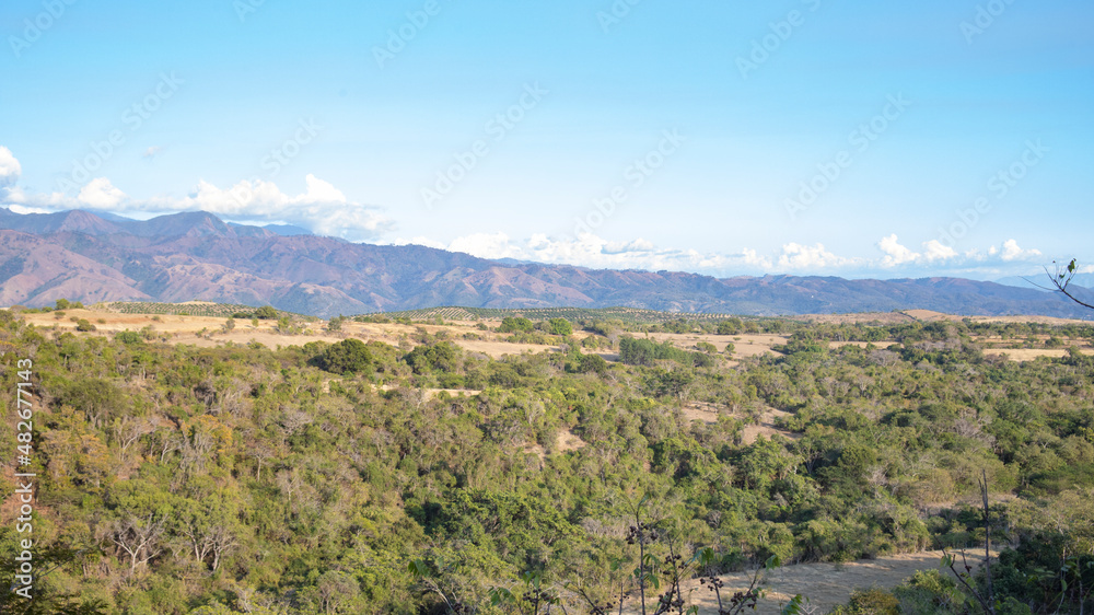 CRATER OF AN EXTINCT VOLCANO ON THE SOUTH SIDE OF THE CENTRAL MOUNTAIN ...