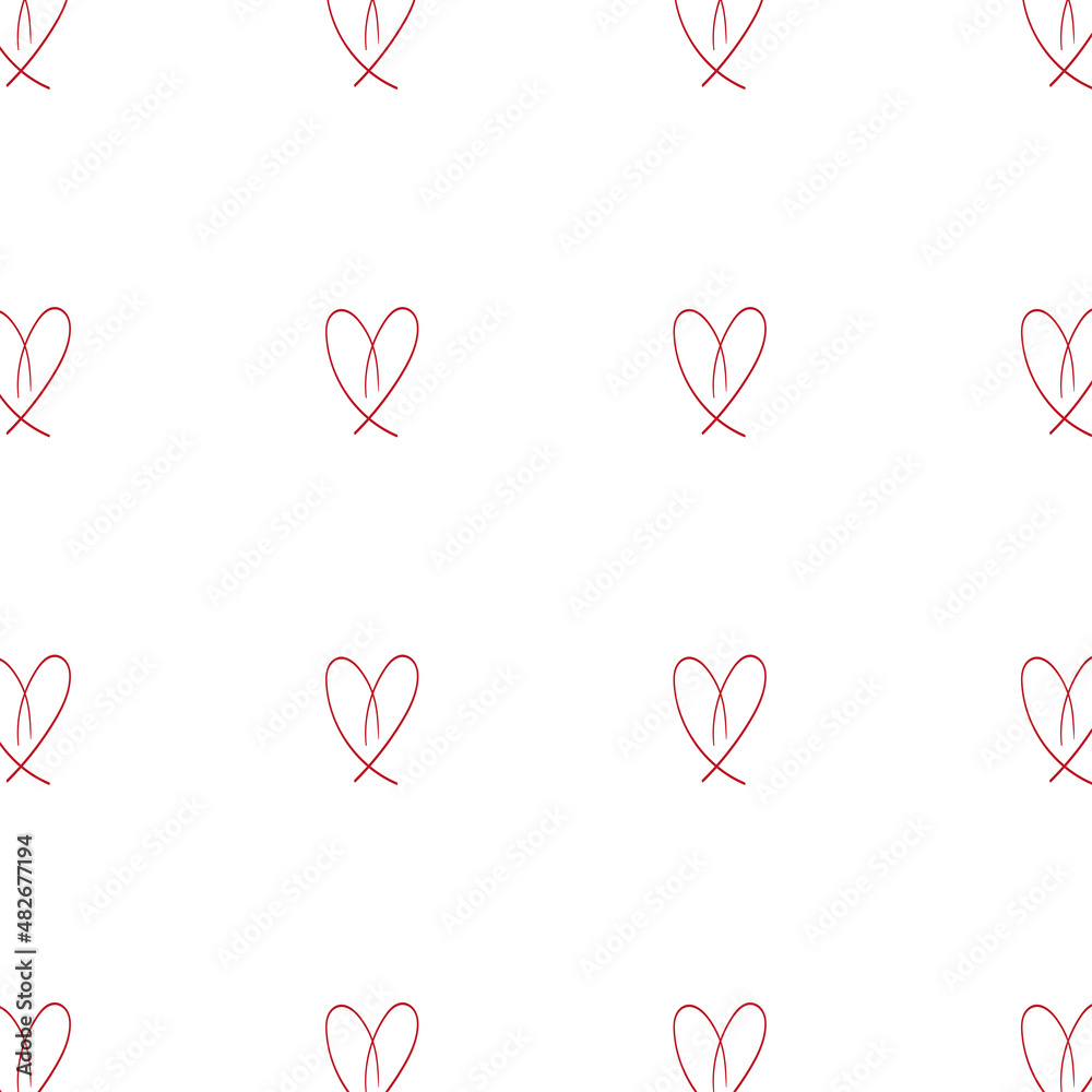 Red pattern with hearts with transparent background. Background for ...