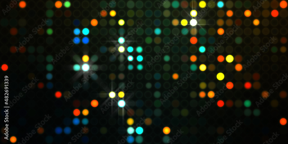 Glowing pattern wallpaper. Glamour background of colorful lights with ...