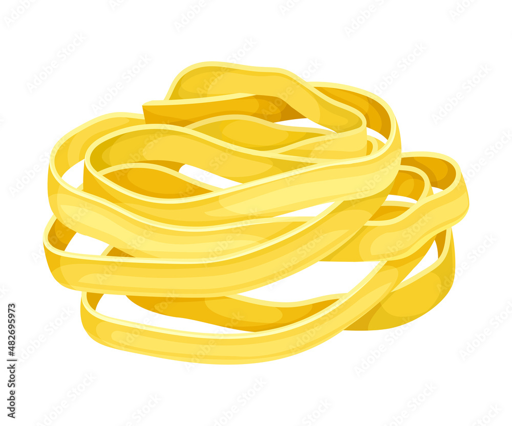 Uncooked Spaghetti Vector