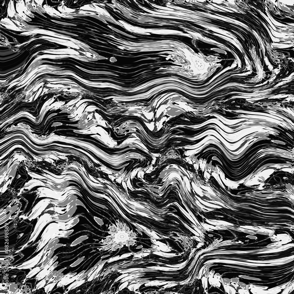 thick wavy black and white painted texture Stock Illustration | Adobe Stock