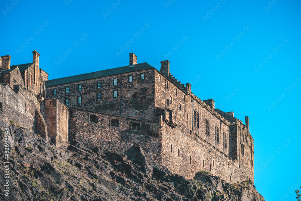 Edinburgh Castle architecture in Scotland, historic landmark for ...
