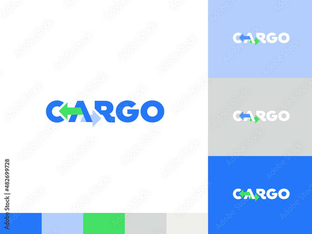 cargo shipping corporation branding identity logo guideline template ...