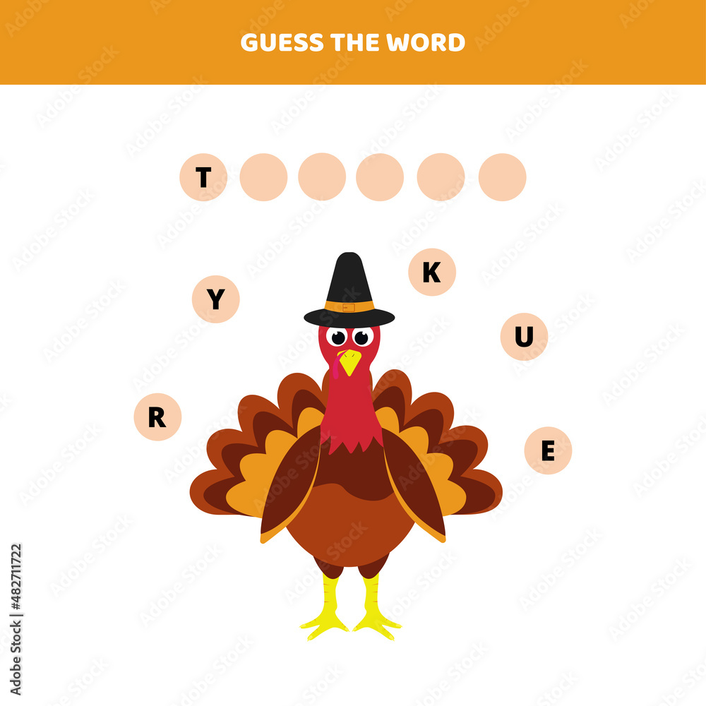 Guess the word. Educational game for kids. Stock Vector | Adobe Stock