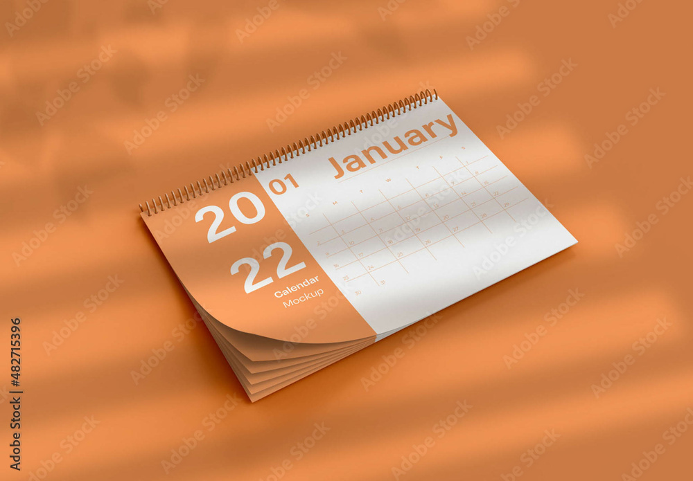 Isolated Calendar Mockup Stock Template | Adobe Stock