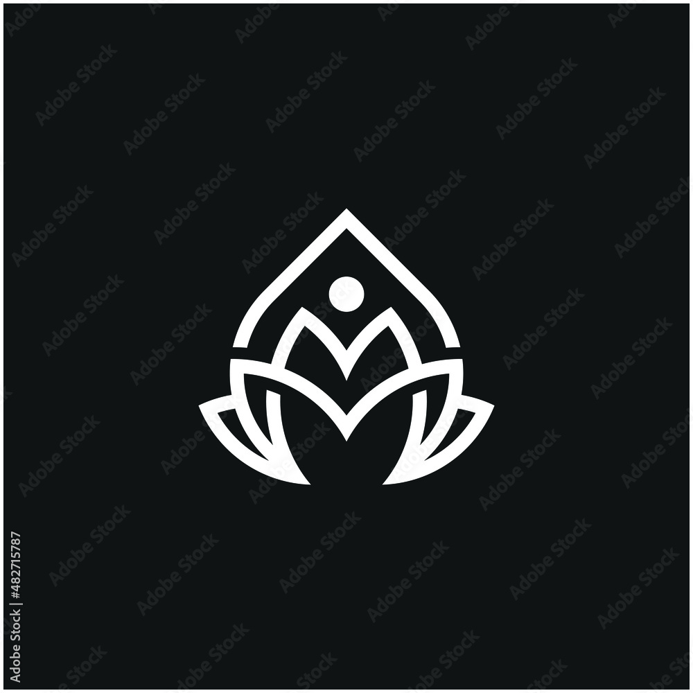 Initial Letter M Vector Leaf Logo Design, Drops Water Oil Icon Symbol Graphic Stock Vector ...