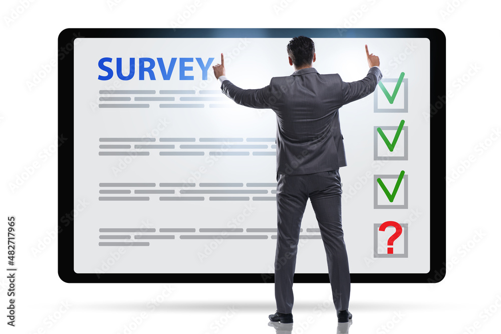 Survey questionnaire with tick boxes Stock Photo | Adobe Stock