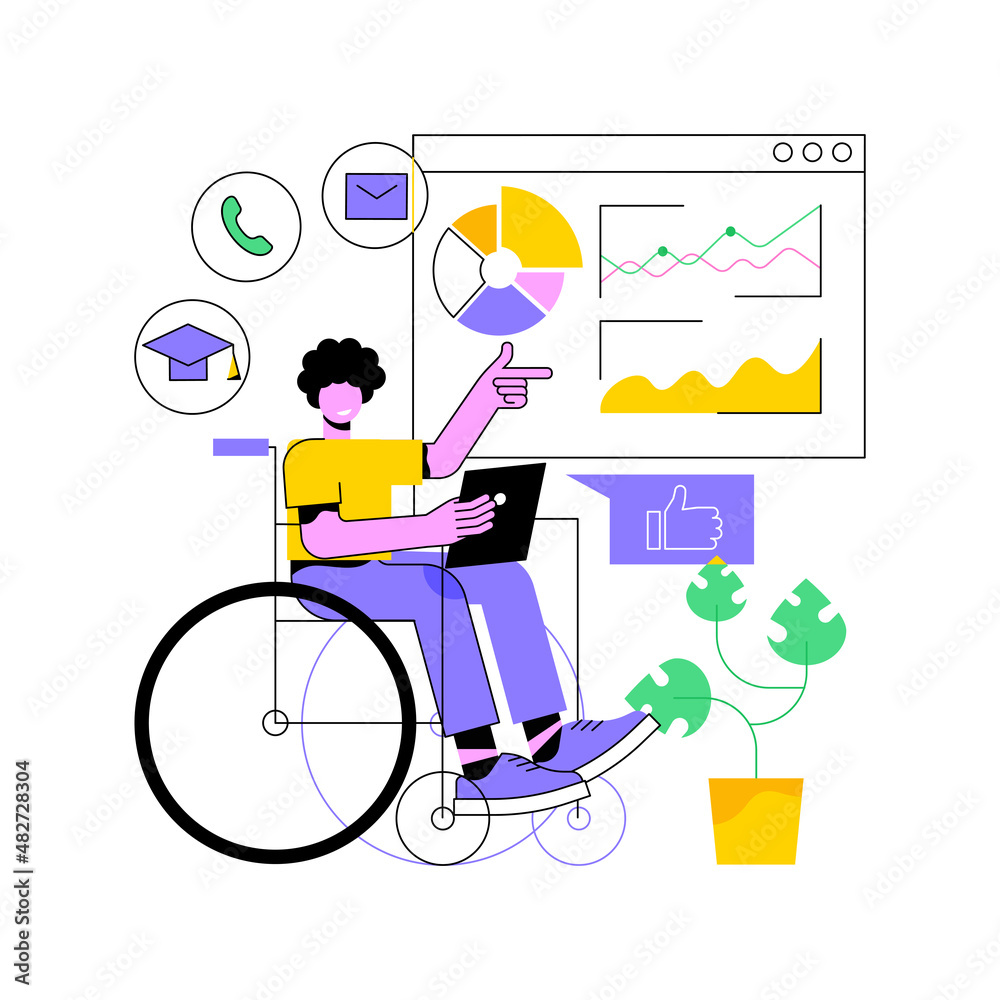 Assistive technology abstract concept vector illustration. Assistive ...