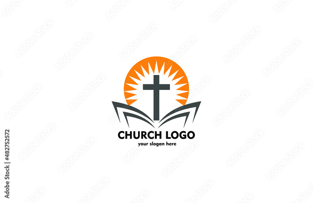 church logo vector and business Stock Vector | Adobe Stock