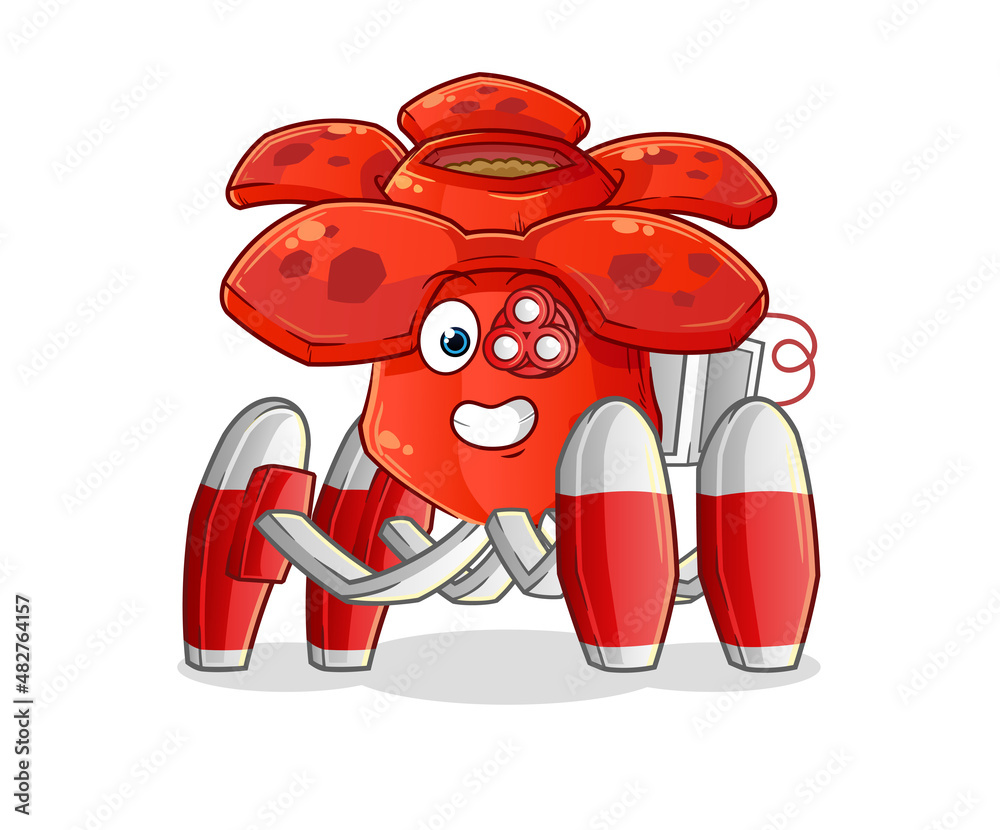 Rafflesia arnoldii future robot vector. cartoon character Stock Vector ...