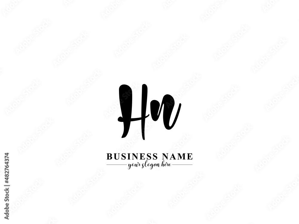 HN Signature Logo, Initial Hn h n Logo Letter Vector for premium ...