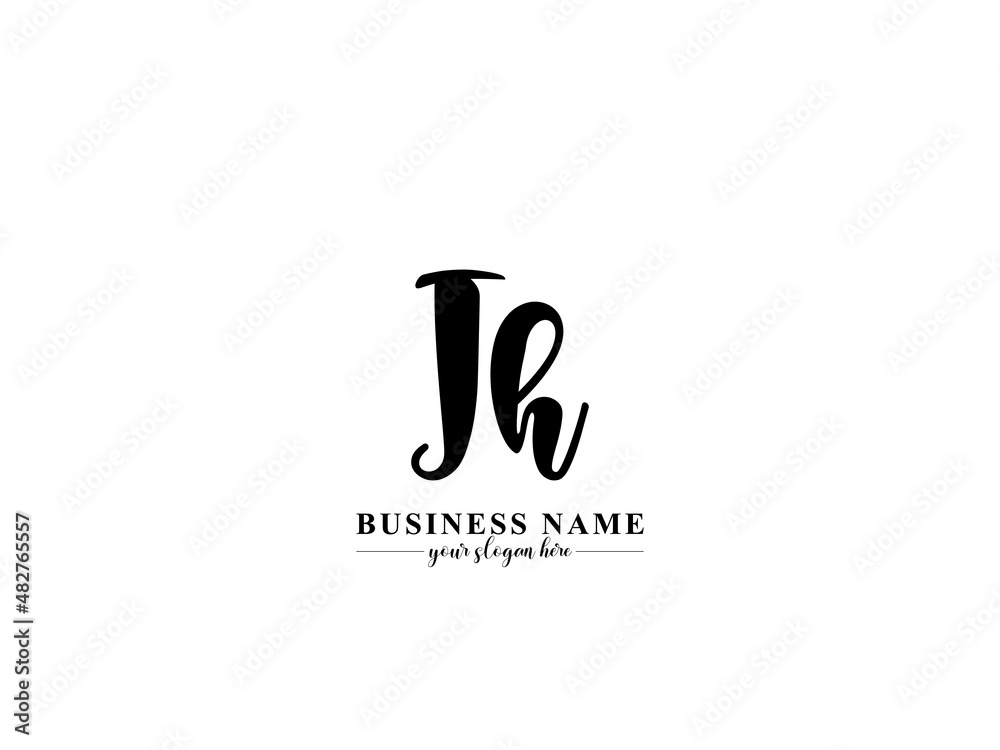 Signature JH Logo Icon, Beautiful Signature jh Logo Image Design For ...