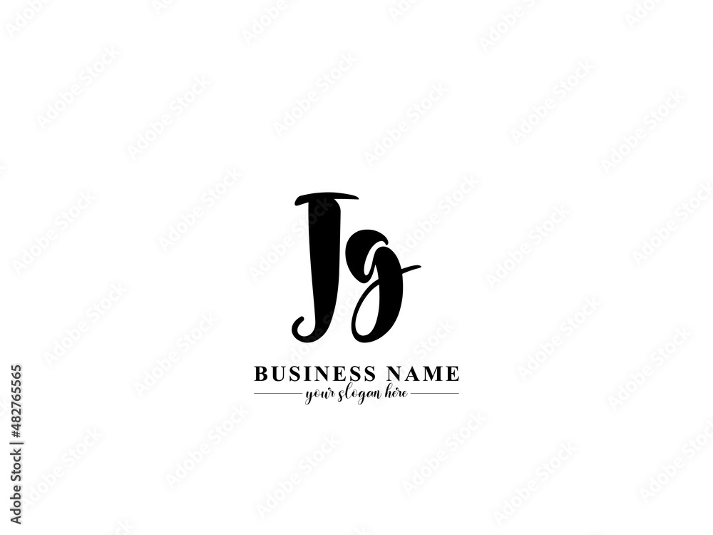 Signature JG Logo Icon, Beautiful Signature jg Logo Image Design For ...