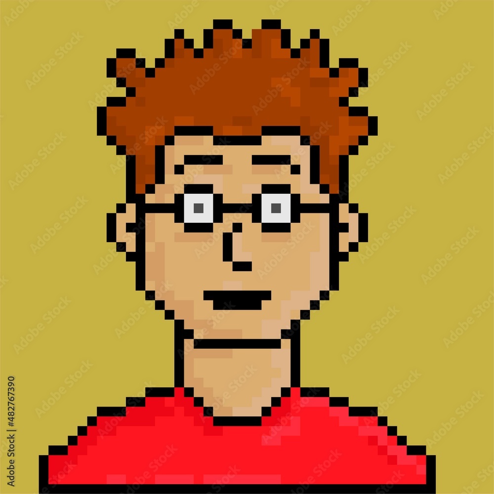 Pixel art style people character illustration Stock Vector | Adobe Stock