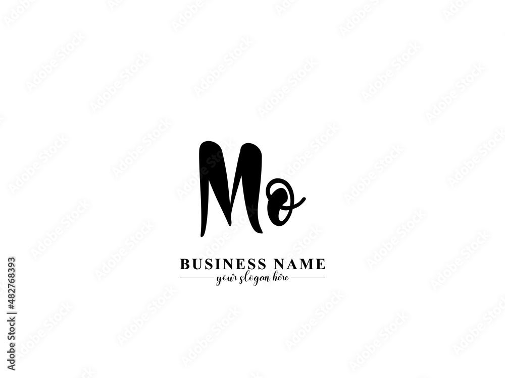 Initial Signature MO m o Logo Letters Design, Handwritten Cute Baby Mo ...