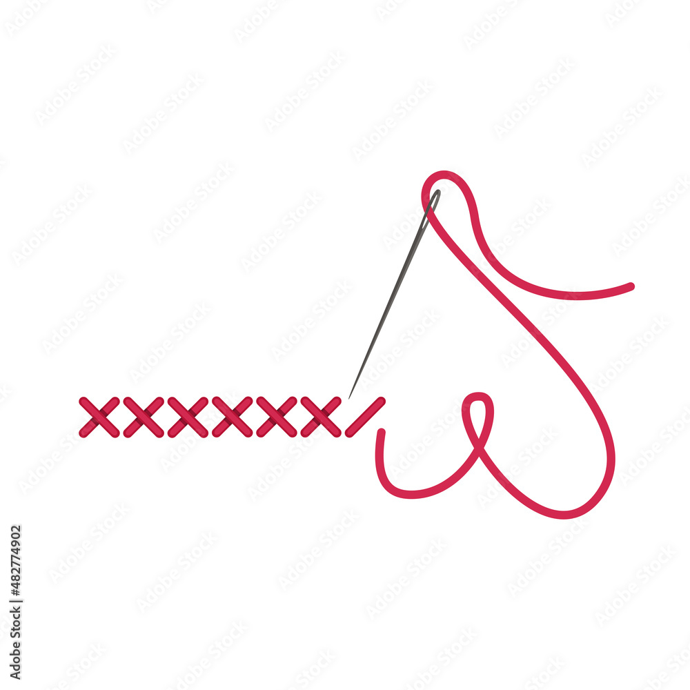 Cross-stitch. Cross stitch needle and thread. Hobbies and recreation ...