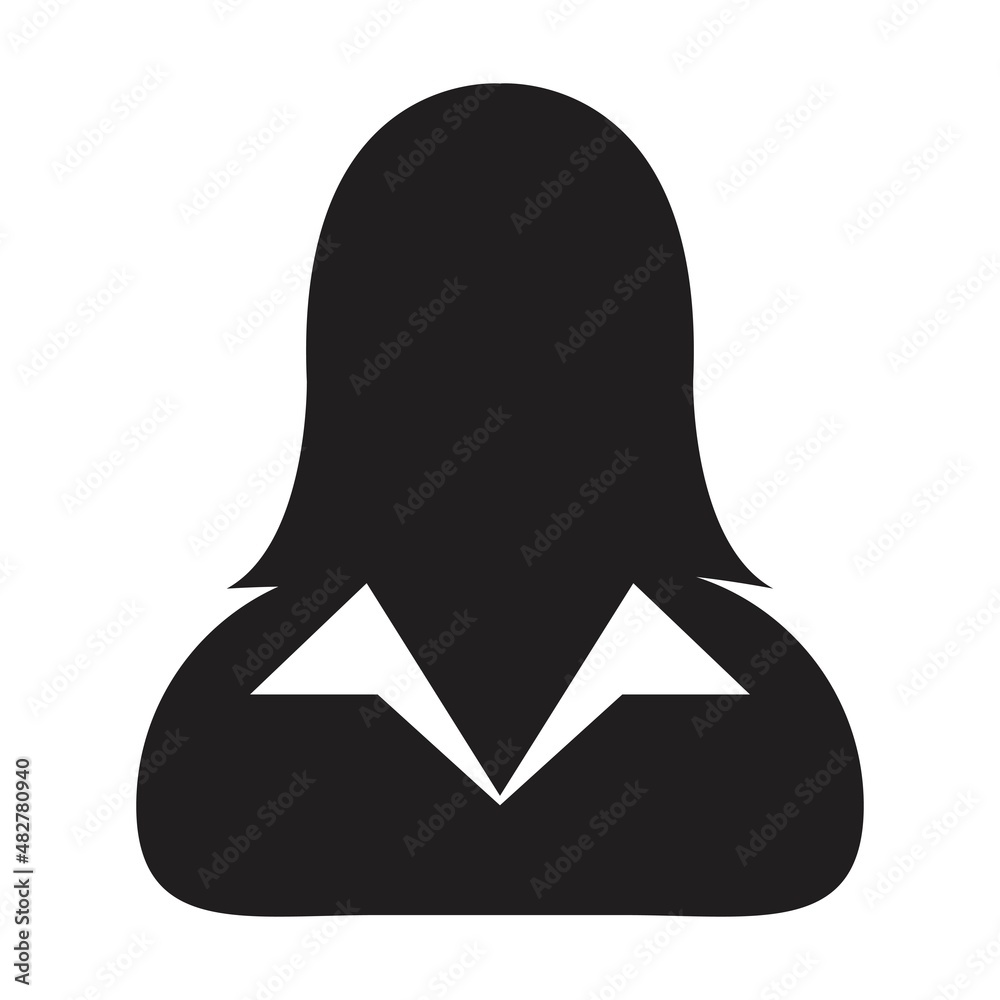 Leader icon vector female user person profile avatar symbol for ...