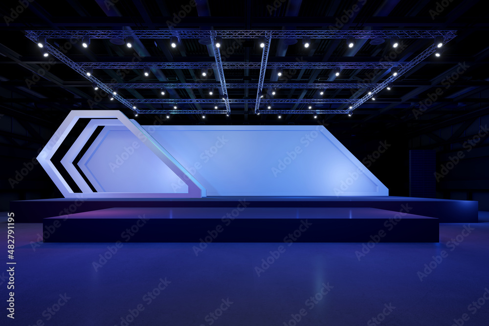 Empty stage Design for mockup and Corporate identity,Display.Platform ...