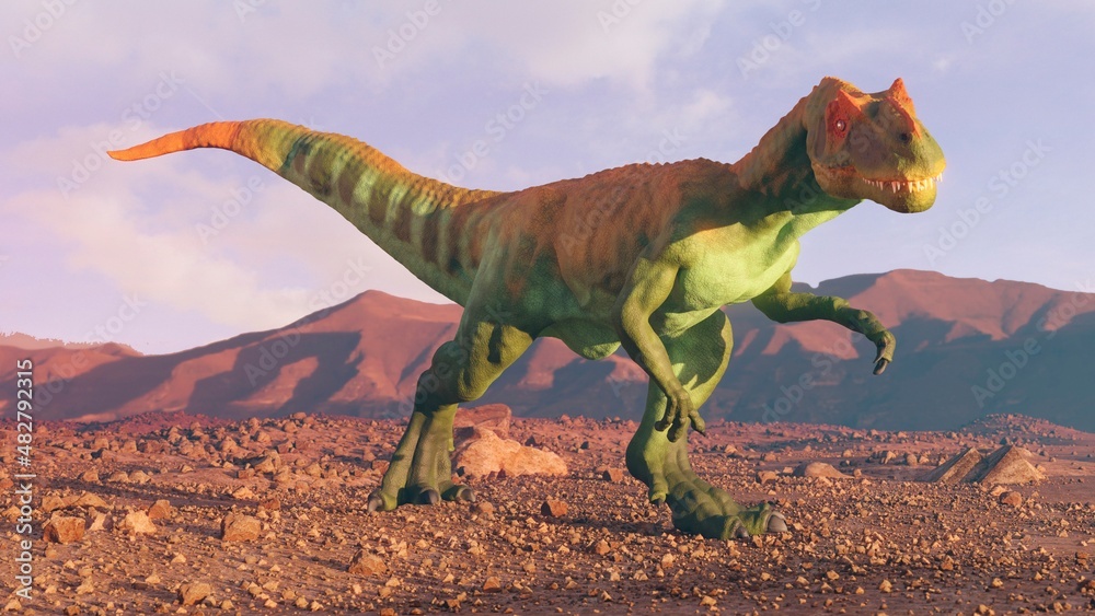 Artwork of Allosaurus Stock Illustration | Adobe Stock