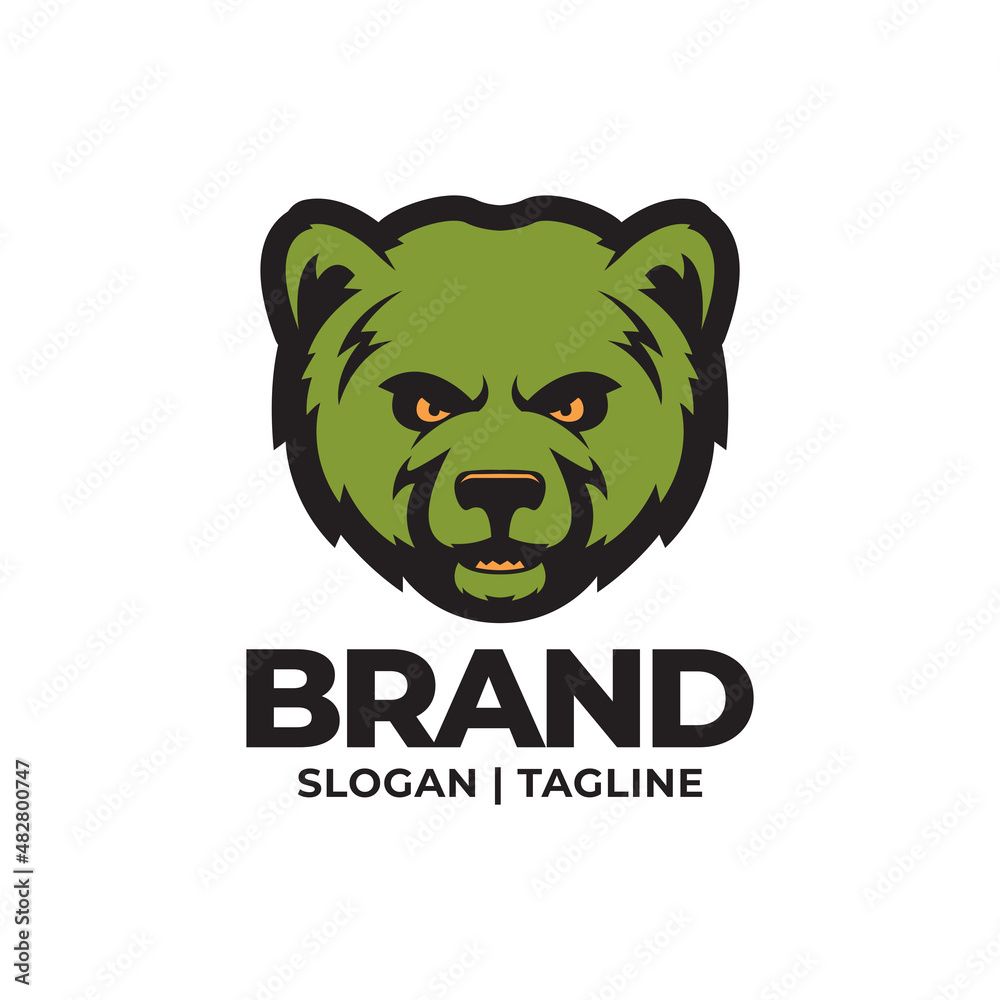Bear logo design for your projects Stock Vector | Adobe Stock