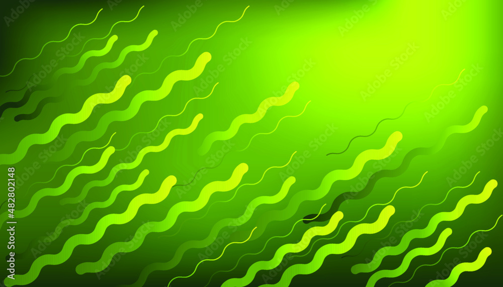 Abstract Colorful Green wavy geometric background. Modern background ...