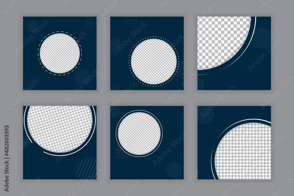 Vector set of square banner template. Modern promotion square web ...