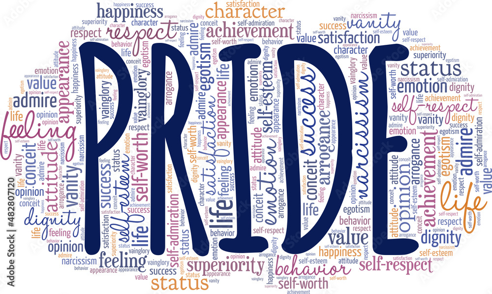 Pride conceptual vector illustration word cloud isolated on white ...