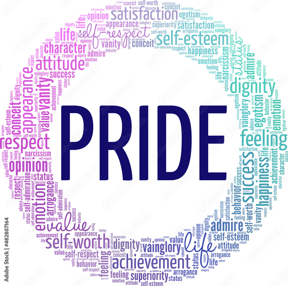 Pride conceptual vector illustration word cloud isolated on white ...
