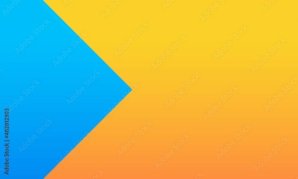 orange gradient background with blue gradient triangle Stock ...