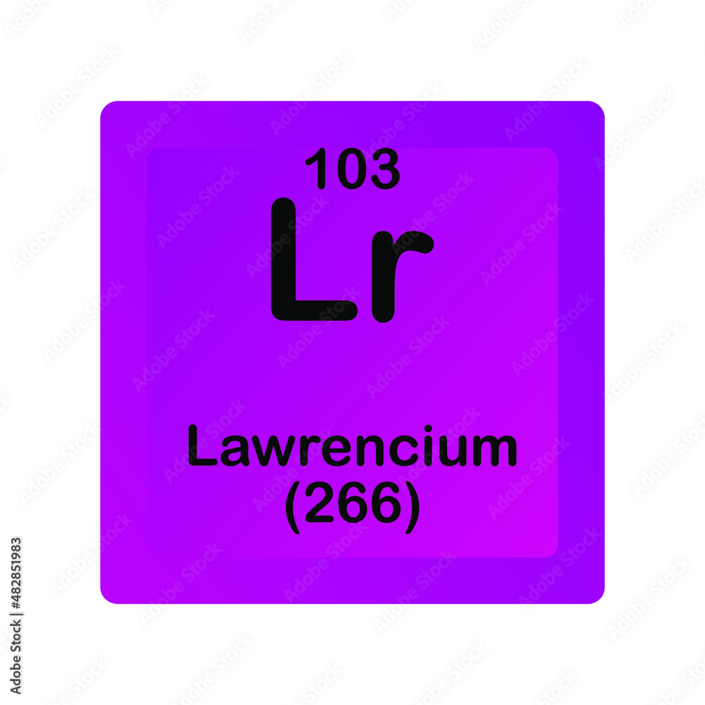 Photo & Art Print Lawrencium Lr Chemical Element vector illustration ...