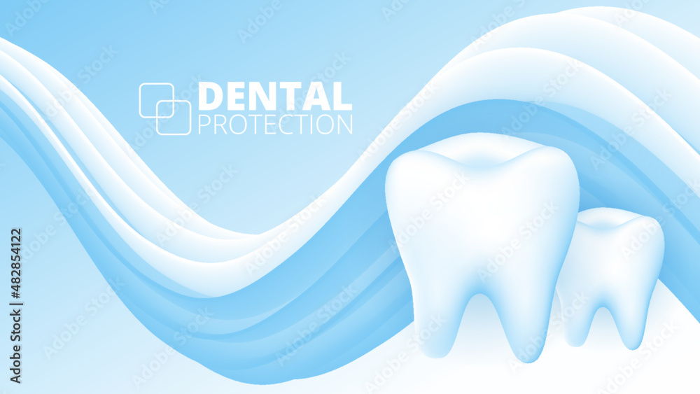 Background for the presentation of dentistry. Vector 3D illustration ...