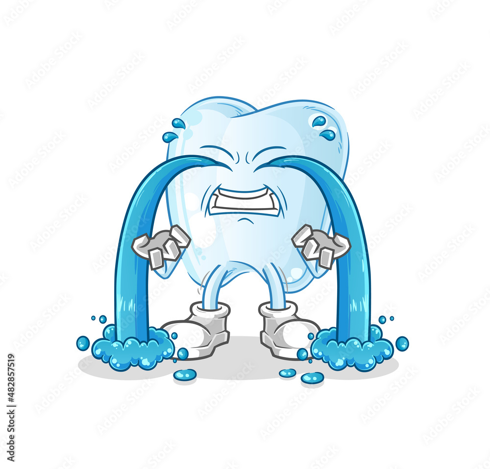 tooth crying illustration. character vector Stock Vector | Adobe Stock