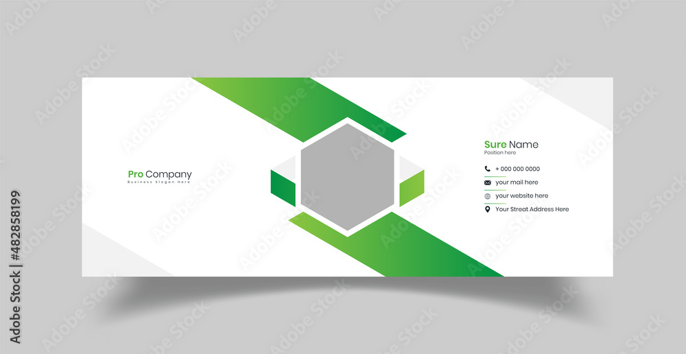 Email Signature Template Design Stock Vector | Adobe Stock