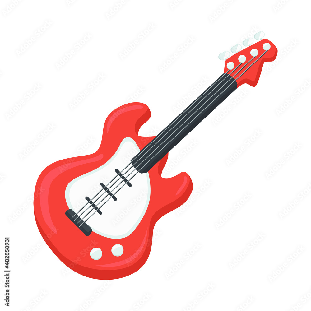 Guitar Sign Emoji Icon Illustration. Music Instrument Vector Symbol ...