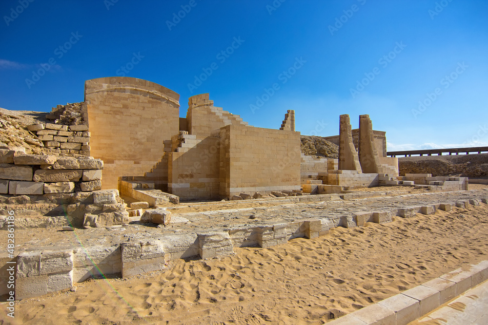 The ruins of Heb-Seb Court (also known as Royal pavilion) as seen from ...