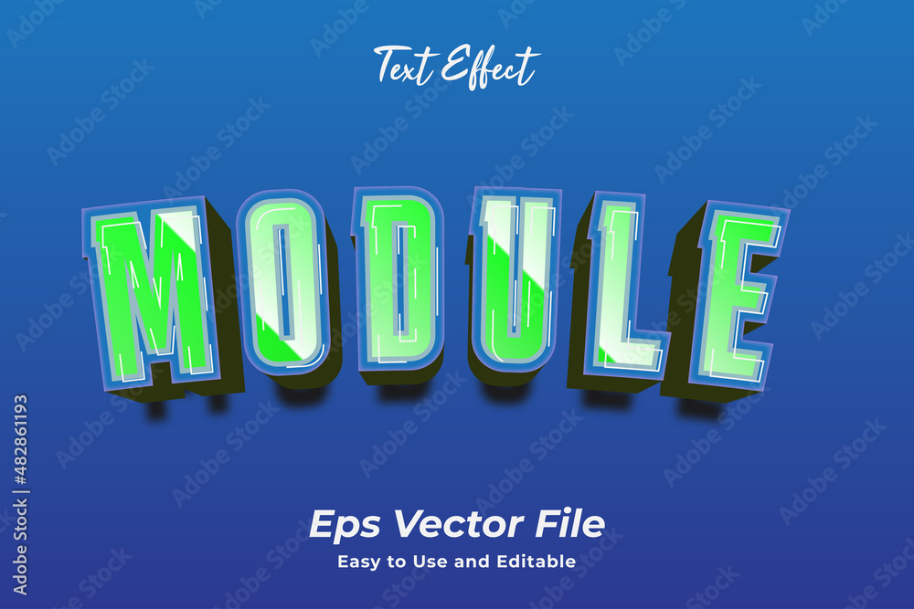 Module text effect. editable and easy to use. premium vector Stock ...