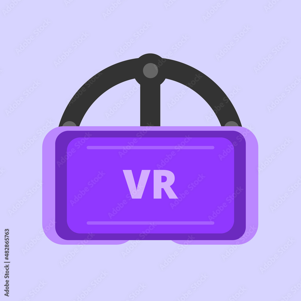 VR headset googles. Virtual reality line art icons, symbols, logos ...