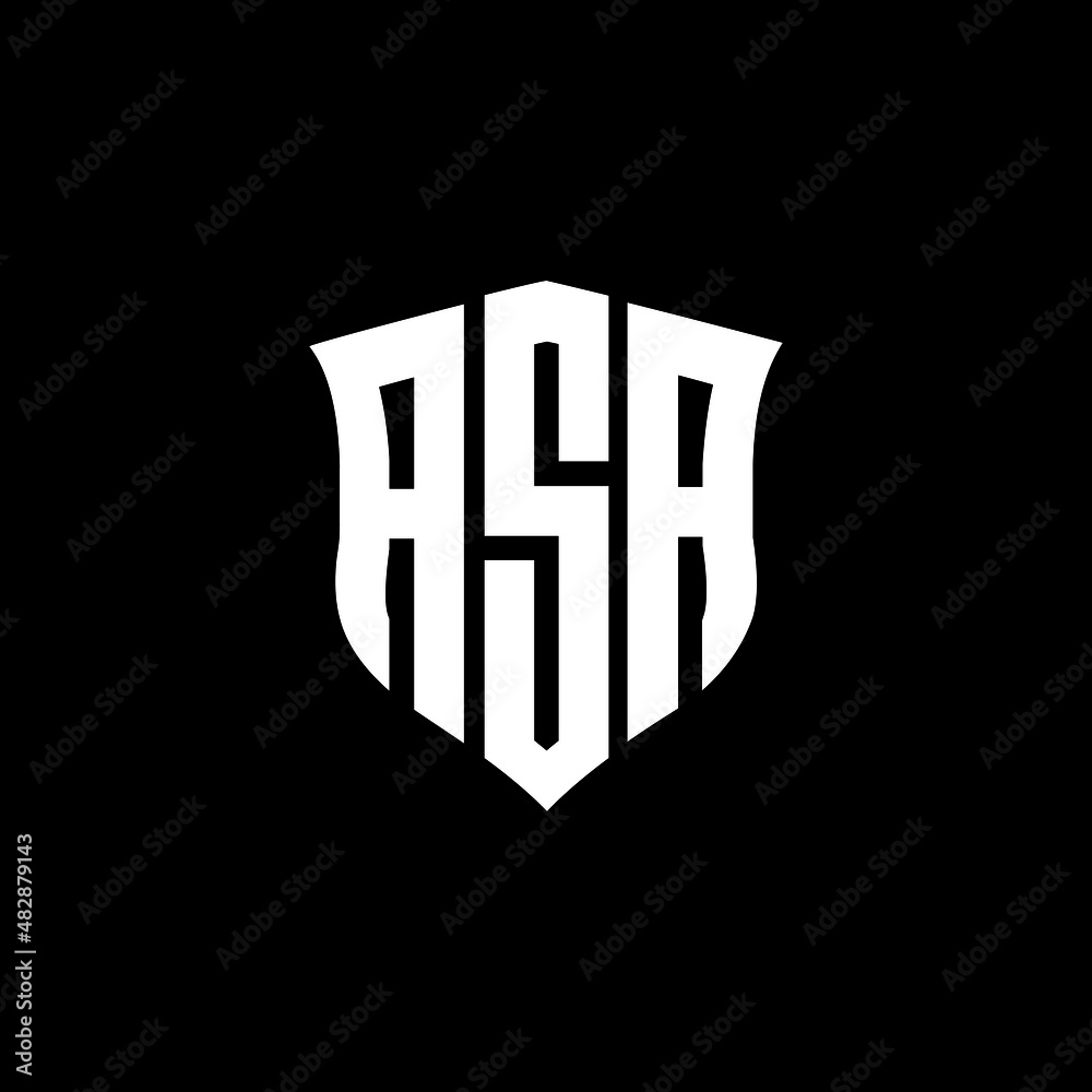 ASA letter logo design with black background in illustrator, vector ...
