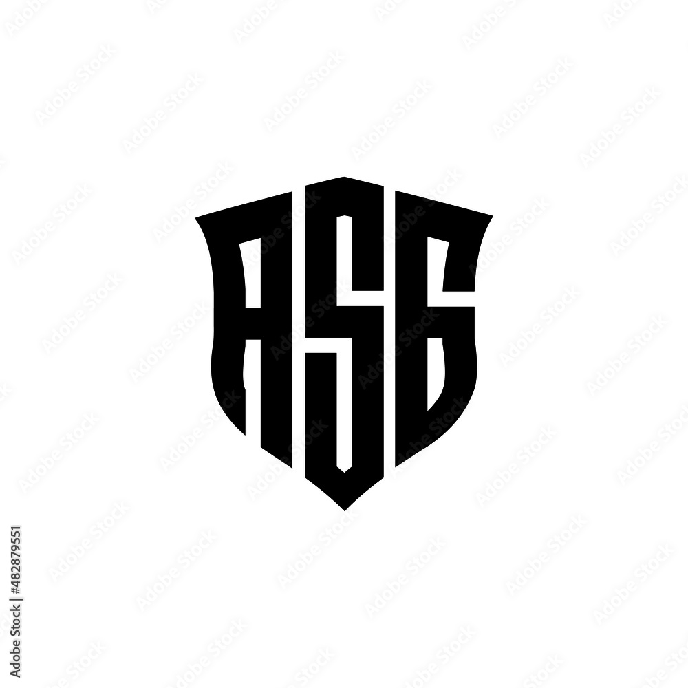 ASG letter logo design with white background in illustrator, vector ...