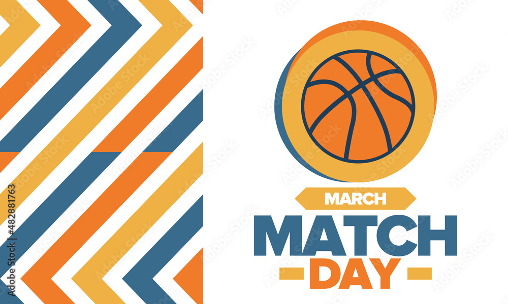 Basketball Match Day. Playoff in March. Super sport party in United ...